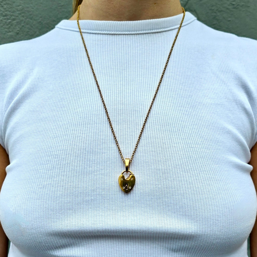 Heart Padlock Charm – Hoops + Chains LDN